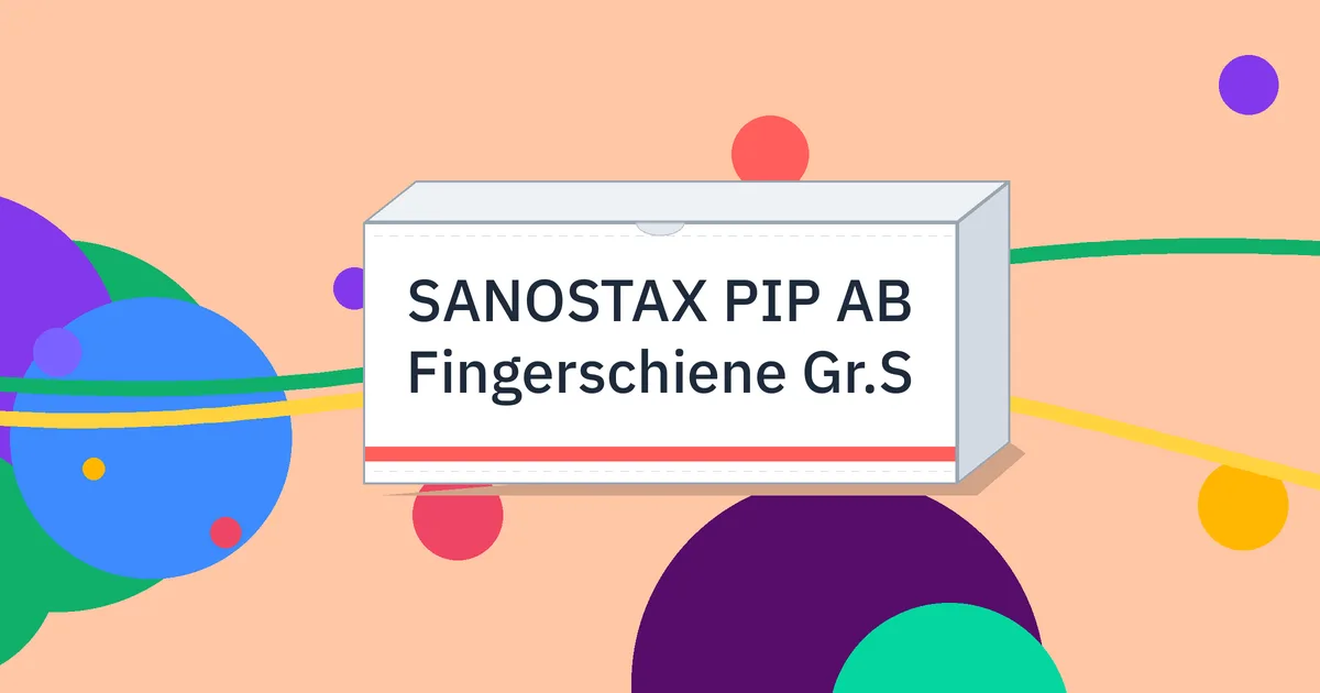 Symbolbild: Packung mit der Aufschrift SANOSTAX PIP AB Fingerschiene Gr.S (PZN 10196949) – Verfügbarkeit und Bezug in Apotheken in Frankfurt am Main
