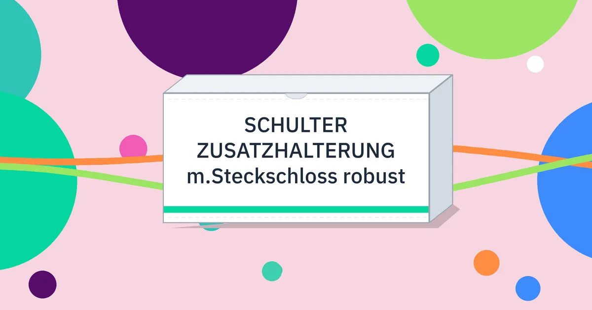 Symbolbild: Packung mit der Aufschrift SCHULTER ZUSATZHALTERUNG m.Steckschloss robust (PZN 11568229) – Verfügbarkeit und Bezug in Apotheken in Frankfurt am Main