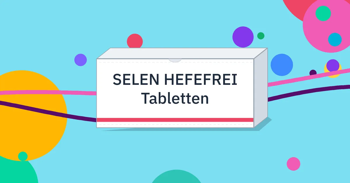 Symbolbild: Packung mit der Aufschrift SELEN HEFEFREI Tabletten (PZN 08997079) – Verfügbarkeit und Bezug in Apotheken in Frankfurt am Main