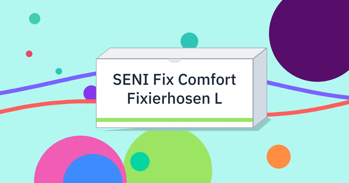 Symbolbild: Packung mit der Aufschrift SENI Fix Comfort Fixierhosen L (PZN 10791043) – Verfügbarkeit und Bezug in Apotheken in Frankfurt am Main