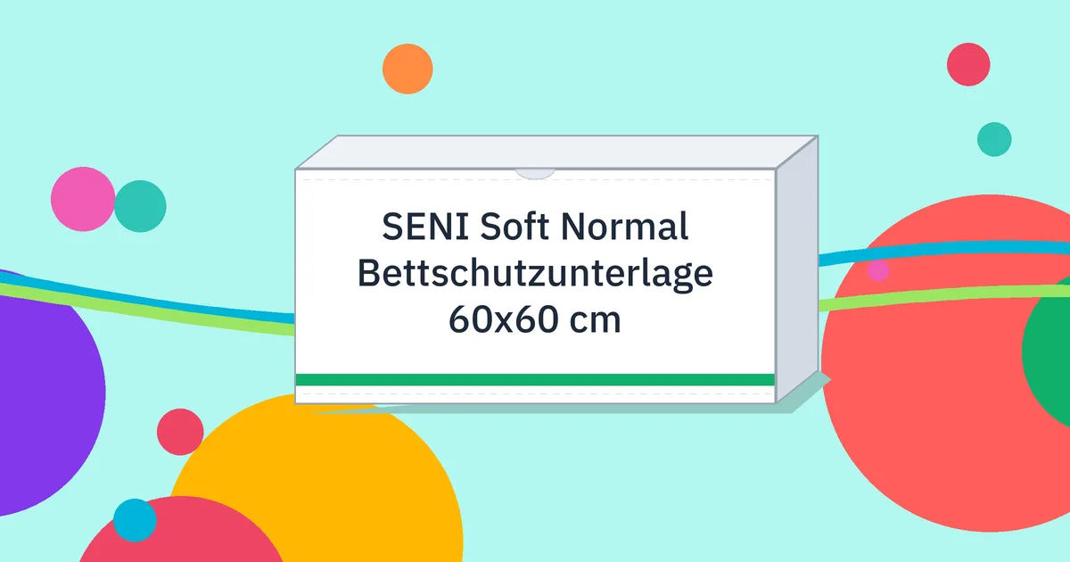 Symbolbild: Packung mit der Aufschrift SENI Soft Normal Bettschutzunterlage 60x60 cm (PZN 20024072) – Verfügbarkeit und Bezug in Apotheken in Frankfurt am Main