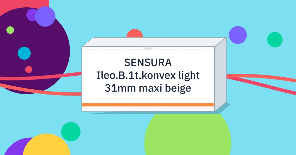 Symbolbild: Packung mit der Aufschrift SENSURA Ileo.B.1t.konvex light 31mm maxi beige (PZN 00817072) – Verfügbarkeit und Bezug in Apotheken in Frankfurt am Main