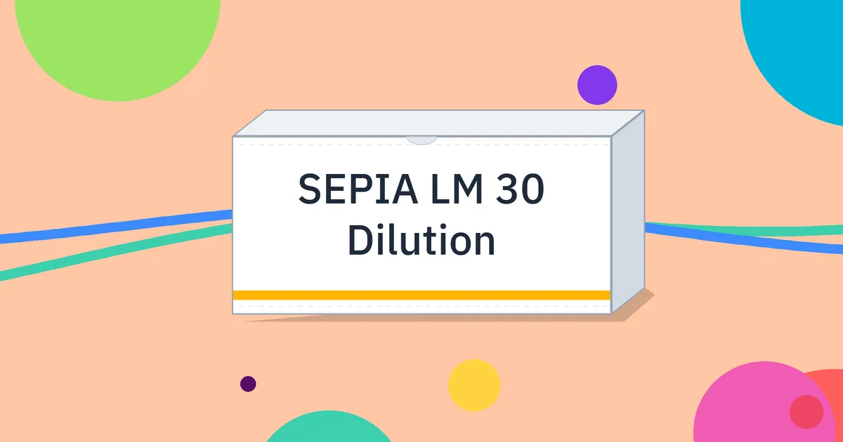 Symbolbild: Packung mit der Aufschrift SEPIA LM 30 Dilution (PZN 03503196) – Verfügbarkeit und Bezug in Apotheken in Frankfurt am Main