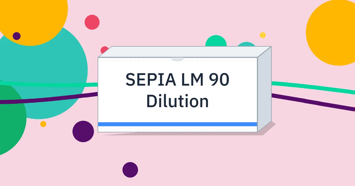 Symbolbild: Packung mit der Aufschrift SEPIA LM 90 Dilution (PZN 03502506) – Verfügbarkeit und Bezug in Apotheken in Frankfurt am Main