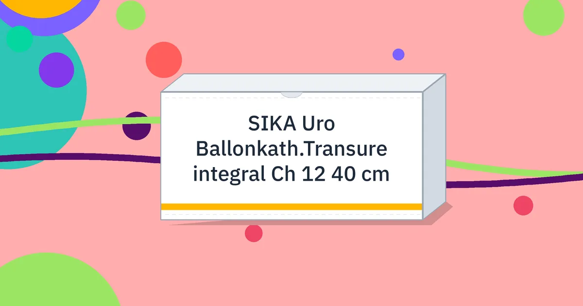 Symbolbild: Packung mit der Aufschrift SIKA Uro Ballonkath.Transure integral Ch 12 40 cm (PZN 03406814) – Verfügbarkeit und Bezug in Apotheken in Frankfurt am Main