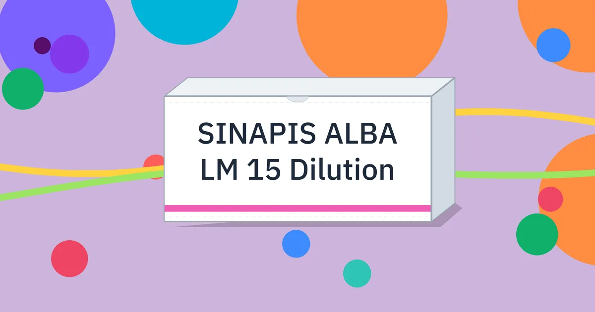 Symbolbild: Packung mit der Aufschrift SINAPIS ALBA LM 15 Dilution (PZN 13190640) – Verfügbarkeit und Bezug in Apotheken in Frankfurt am Main