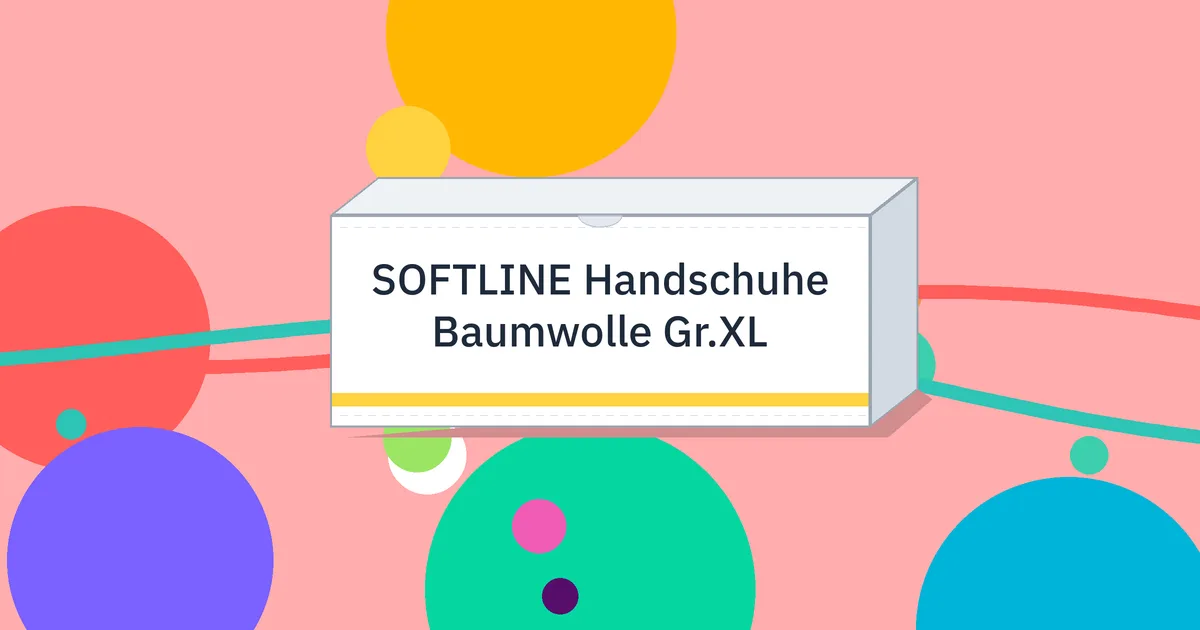 Symbolbild: Packung mit der Aufschrift SOFTLINE Handschuhe Baumwolle Gr.XL (PZN 08761520) – Verfügbarkeit und Bezug in Apotheken in Frankfurt am Main