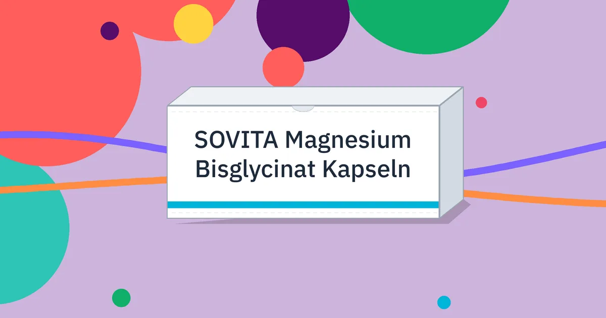 Symbolbild: Packung mit der Aufschrift SOVITA Magnesium Bisglycinat Kapseln (PZN 11589970) – Verfügbarkeit und Bezug in Apotheken in Frankfurt am Main