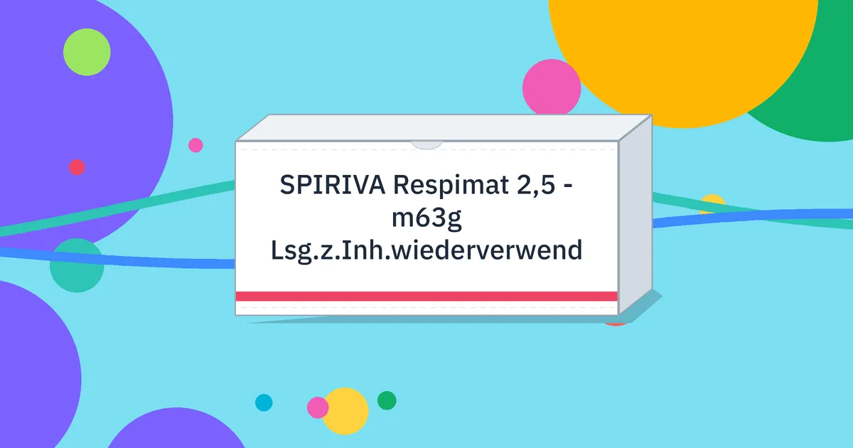 Symbolbild: Packung mit der Aufschrift SPIRIVA Respimat 2,5 -m63g Lsg.z.Inh.wiederverwend (PZN 16330975) – Verfügbarkeit und Bezug in Apotheken in Frankfurt am Main