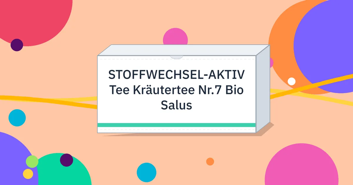 Symbolbild: Packung mit der Aufschrift STOFFWECHSEL-AKTIV Tee Kräutertee Nr.7 Bio Salus (PZN 05726173) – Verfügbarkeit und Bezug in Apotheken in Frankfurt am Main