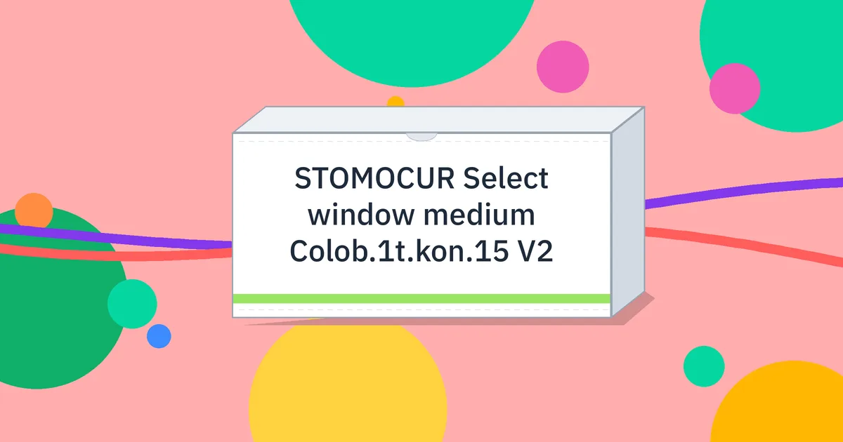 Symbolbild: Packung mit der Aufschrift STOMOCUR Select window medium Colob.1t.kon.15 V2 (PZN 12644139) – Verfügbarkeit und Bezug in Apotheken in Frankfurt am Main