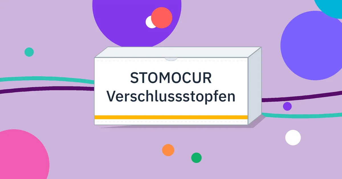 Symbolbild: Packung mit der Aufschrift STOMOCUR Verschlussstopfen (PZN 17931464) – Verfügbarkeit und Bezug in Apotheken in Frankfurt am Main