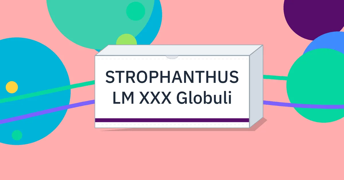 Symbolbild: Packung mit der Aufschrift STROPHANTHUS LM XXX Globuli (PZN 04509628) – Verfügbarkeit und Bezug in Apotheken in Frankfurt am Main
