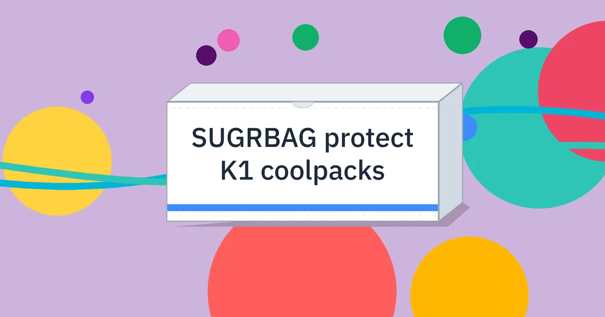 Symbolbild: Packung mit der Aufschrift SUGRBAG protect K1 coolpacks (PZN 19075756) – Verfügbarkeit und Bezug in Apotheken in Frankfurt am Main