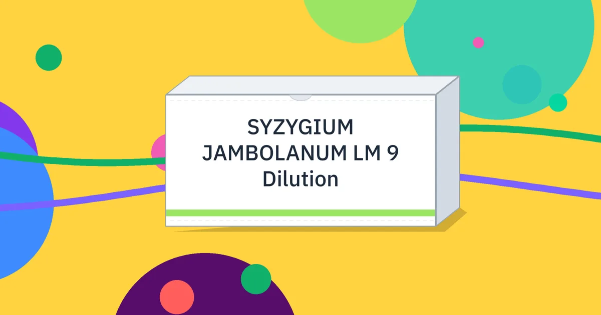 Symbolbild: Packung mit der Aufschrift SYZYGIUM JAMBOLANUM LM 9 Dilution (PZN 13212146) – Verfügbarkeit und Bezug in Apotheken in Frankfurt am Main