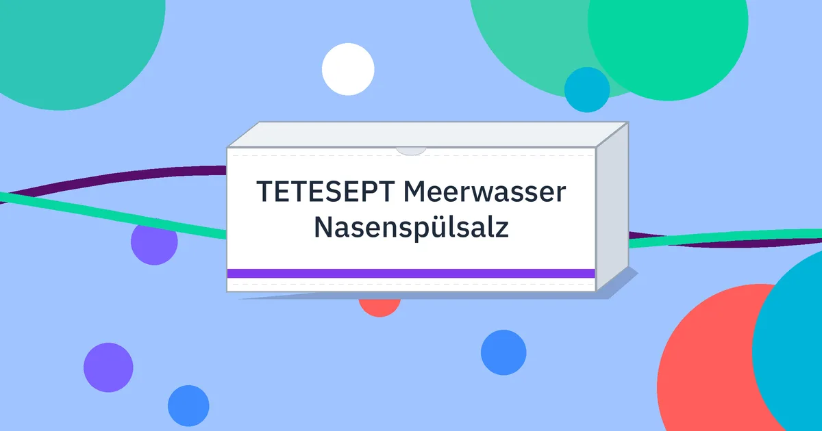 Symbolbild: Packung mit der Aufschrift TETESEPT Meerwasser Nasenspülsalz (PZN 18061746) – Verfügbarkeit und Bezug in Apotheken in Frankfurt am Main