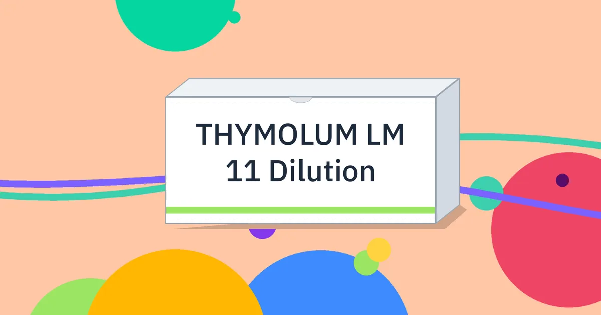 Symbolbild: Packung mit der Aufschrift THYMOLUM LM 11 Dilution (PZN 13222469) – Verfügbarkeit und Bezug in Apotheken in Frankfurt am Main