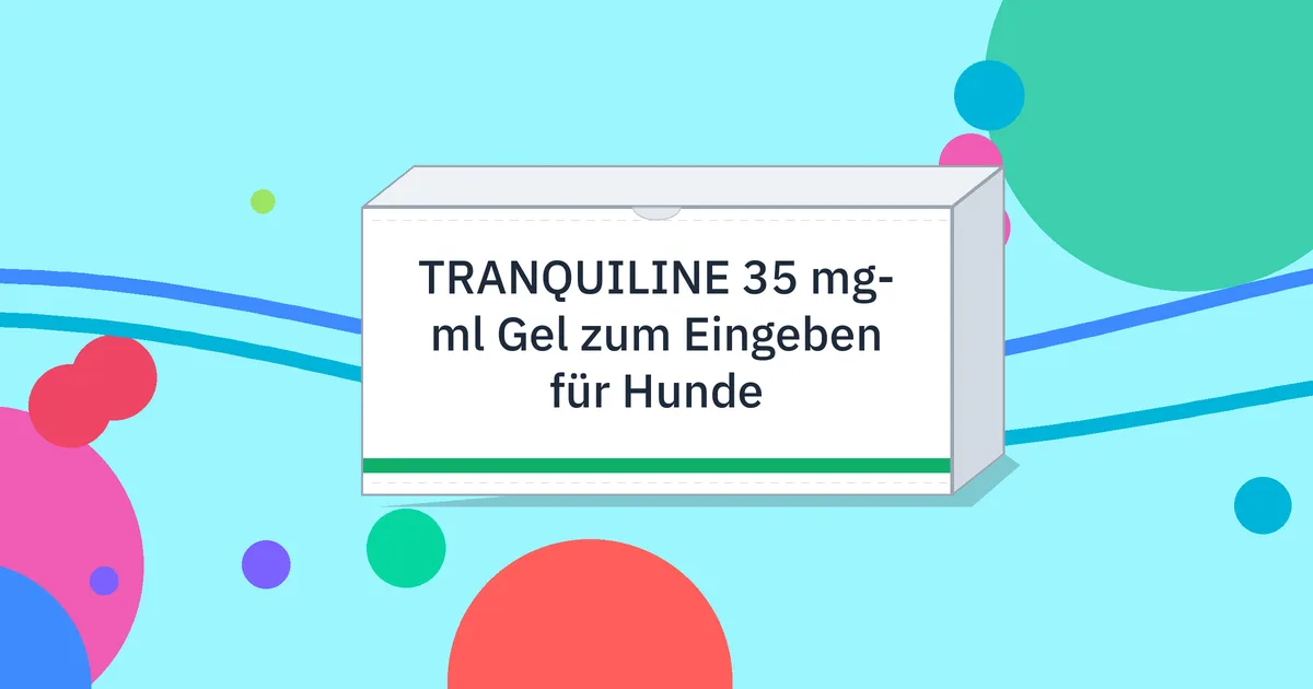 Symbolbild: Packung mit der Aufschrift TRANQUILINE 35 mg-ml Gel zum Eingeben für Hunde (PZN 15203648) – Verfügbarkeit und Bezug in Apotheken in Frankfurt am Main