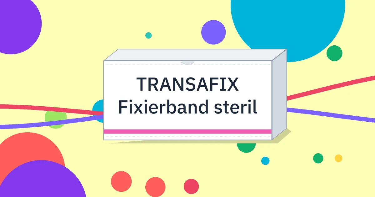Symbolbild: Packung mit der Aufschrift TRANSAFIX Fixierband steril (PZN 09482012) – Verfügbarkeit und Bezug in Apotheken in Frankfurt am Main