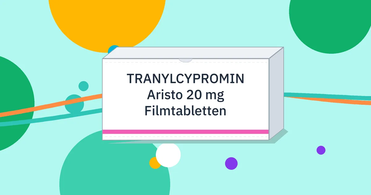 Symbolbild: Packung mit der Aufschrift TRANYLCYPROMIN Aristo 20 mg Filmtabletten (PZN 12461835) – Verfügbarkeit und Bezug in Apotheken in Frankfurt am Main