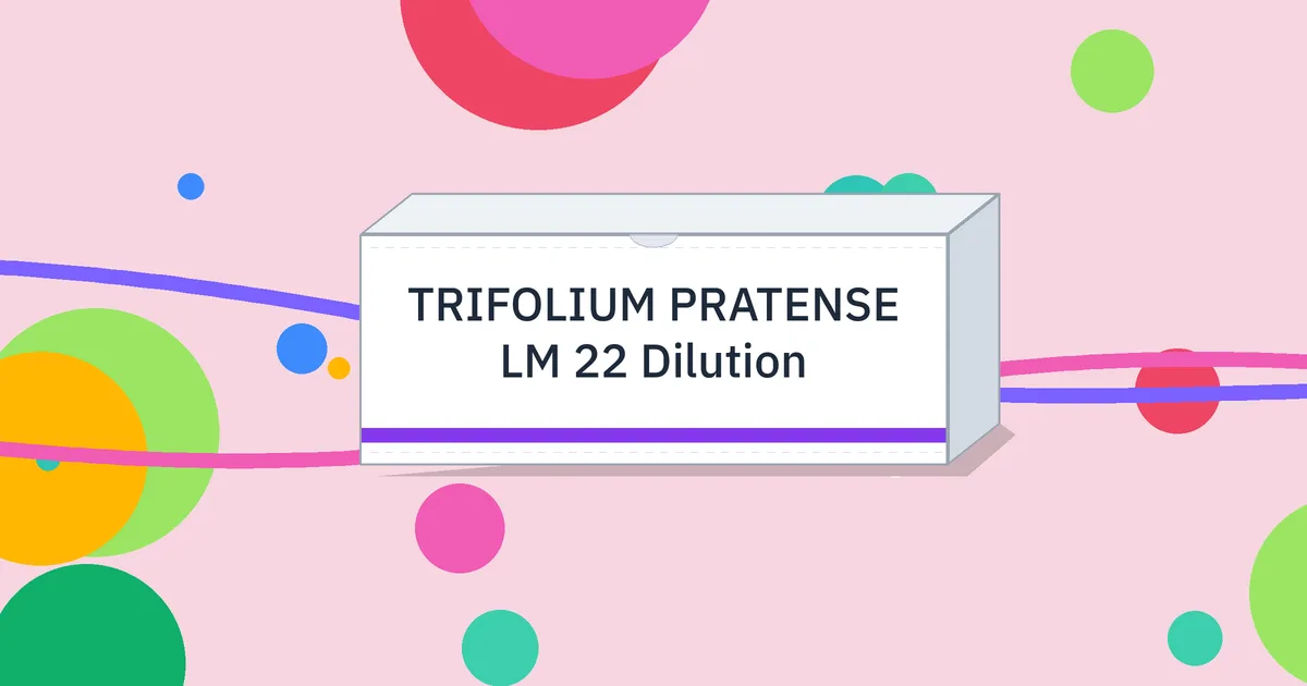 Symbolbild: Packung mit der Aufschrift TRIFOLIUM PRATENSE LM 22 Dilution (PZN 13226786) – Verfügbarkeit und Bezug in Apotheken in Frankfurt am Main
