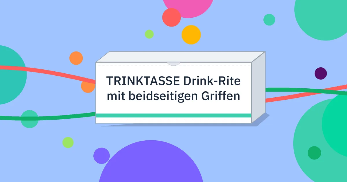 Symbolbild: Packung mit der Aufschrift TRINKTASSE Drink-Rite mit beidseitigen Griffen (PZN 17382201) – Verfügbarkeit und Bezug in Apotheken in Frankfurt am Main