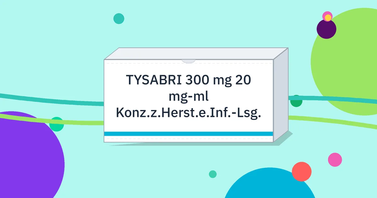 Symbolbild: Packung mit der Aufschrift TYSABRI 300 mg 20 mg-ml Konz.z.Herst.e.Inf.-Lsg. (PZN 16678951) – Verfügbarkeit und Bezug in Apotheken in Frankfurt am Main