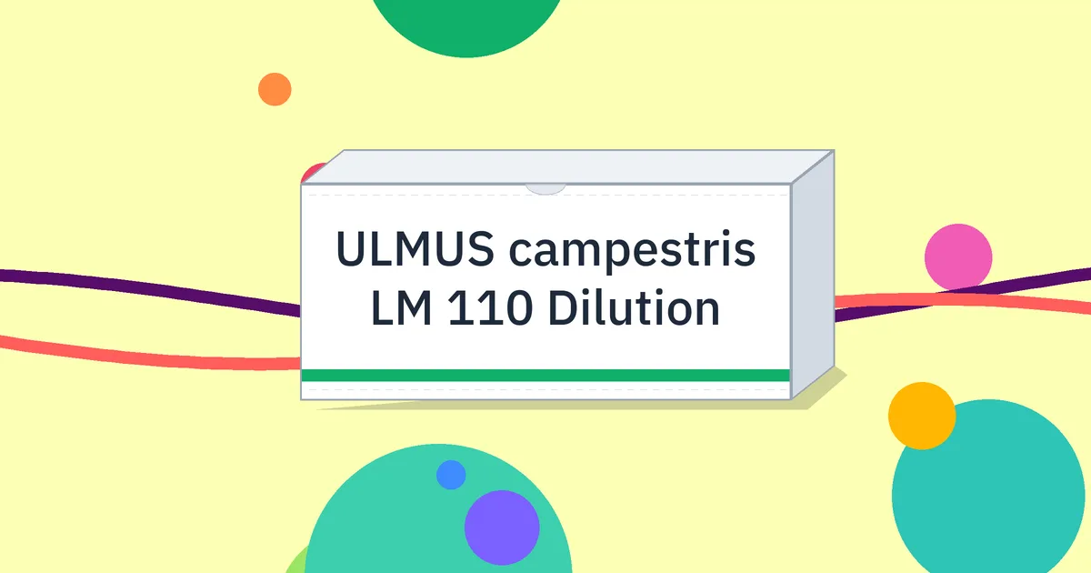 Symbolbild: Packung mit der Aufschrift ULMUS campestris LM 110 Dilution (PZN 13255612) – Verfügbarkeit und Bezug in Apotheken in Frankfurt am Main