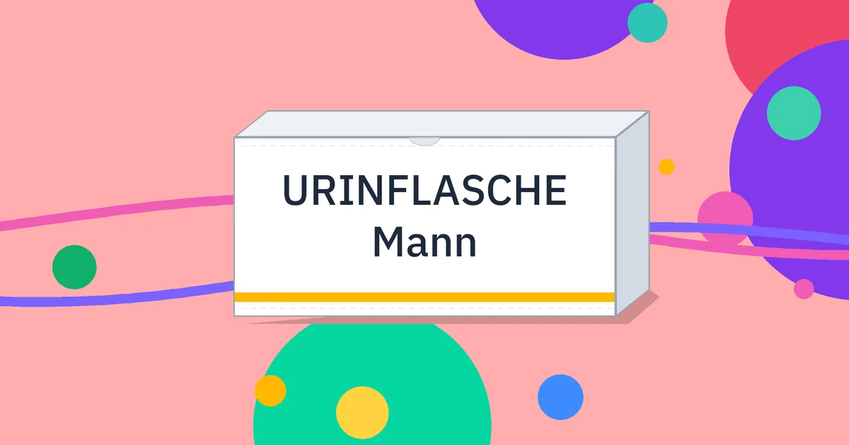 Symbolbild: Packung mit der Aufschrift URINFLASCHE Mann (PZN 05956370) – Verfügbarkeit und Bezug in Apotheken in Frankfurt am Main