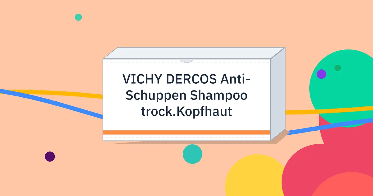 Symbolbild: Packung mit der Aufschrift VICHY DERCOS Anti-Schuppen Shampoo trock.Kopfhaut (PZN 11162585) – Verfügbarkeit und Bezug in Apotheken in Frankfurt am Main