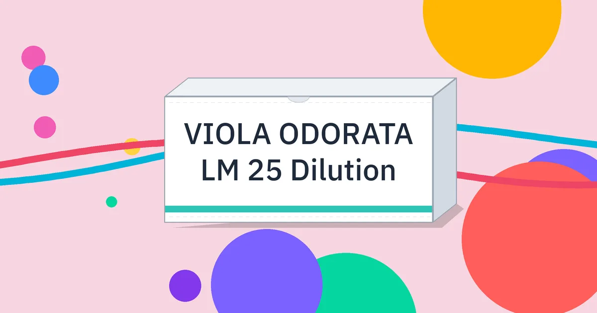 Symbolbild: Packung mit der Aufschrift VIOLA ODORATA LM 25 Dilution (PZN 13275603) – Verfügbarkeit und Bezug in Apotheken in Frankfurt am Main