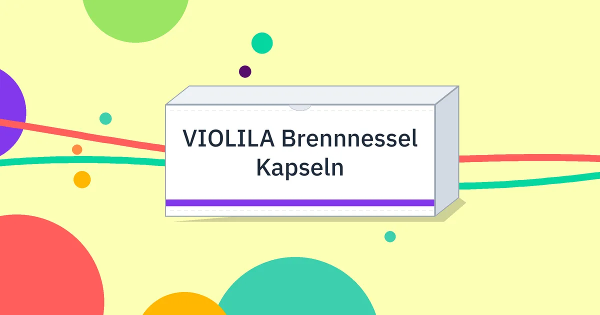Symbolbild: Packung mit der Aufschrift VIOLILA Brennnessel Kapseln (PZN 20088505) – Verfügbarkeit und Bezug in Apotheken in Frankfurt am Main