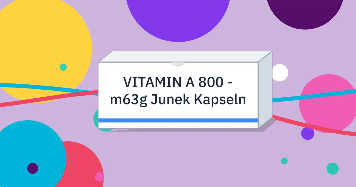 Symbolbild: Packung mit der Aufschrift VITAMIN A 800 -m63g Junek Kapseln (PZN 10052297) – Verfügbarkeit und Bezug in Apotheken in Frankfurt am Main