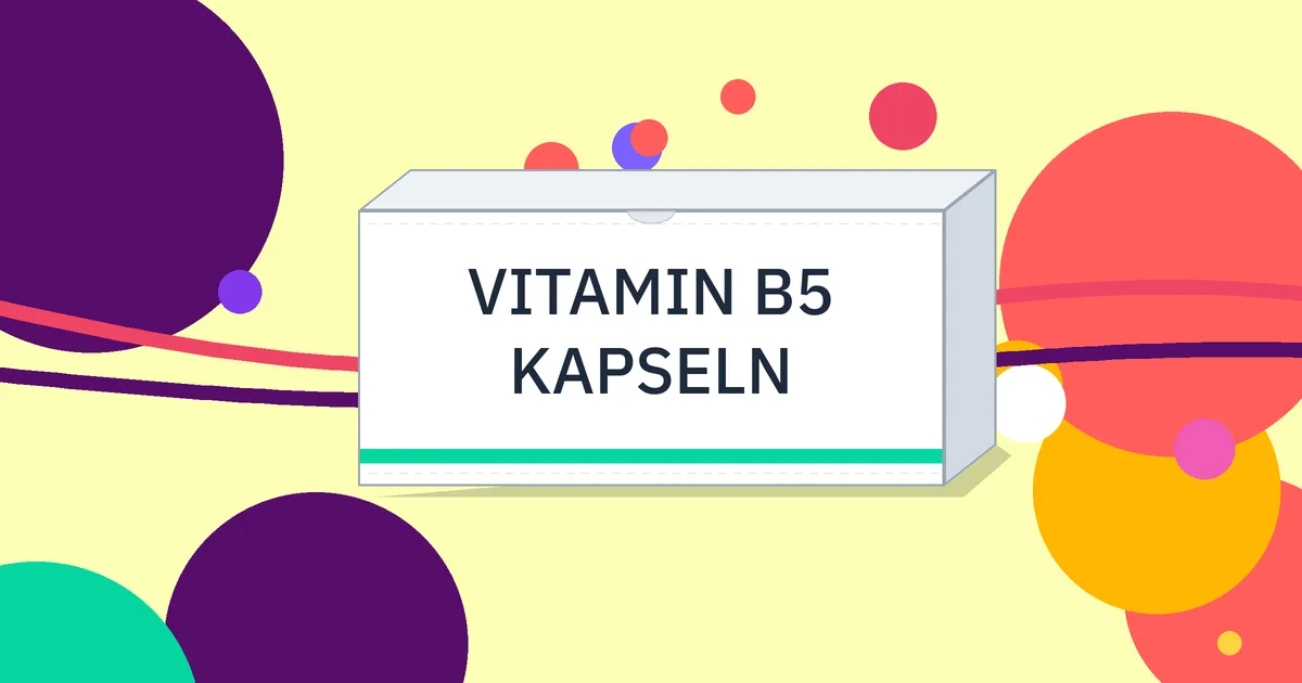 Symbolbild: Packung mit der Aufschrift VITAMIN B5 KAPSELN (PZN 11615443) – Verfügbarkeit und Bezug in Apotheken in Frankfurt am Main