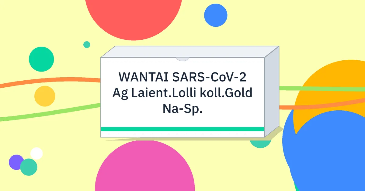 Symbolbild: Packung mit der Aufschrift WANTAI SARS-CoV-2 Ag Laient.Lolli koll.Gold Na-Sp. (PZN 17930938) – Verfügbarkeit und Bezug in Apotheken in Frankfurt am Main