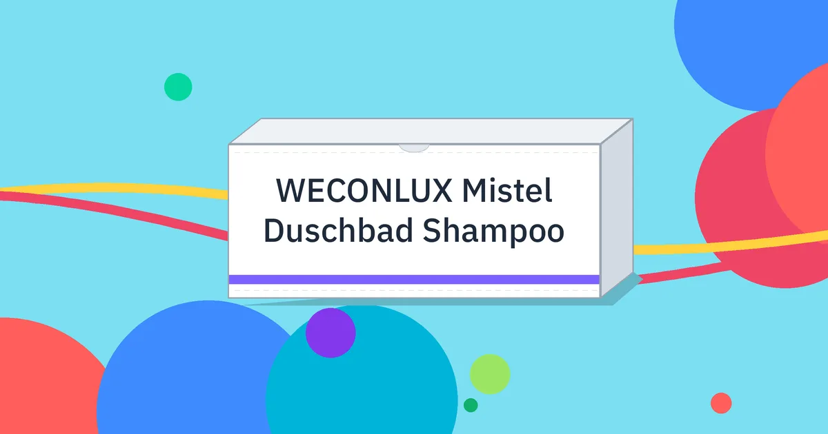 Symbolbild: Packung mit der Aufschrift WECONLUX Mistel Duschbad Shampoo (PZN 12727718) – Verfügbarkeit und Bezug in Apotheken in Frankfurt am Main