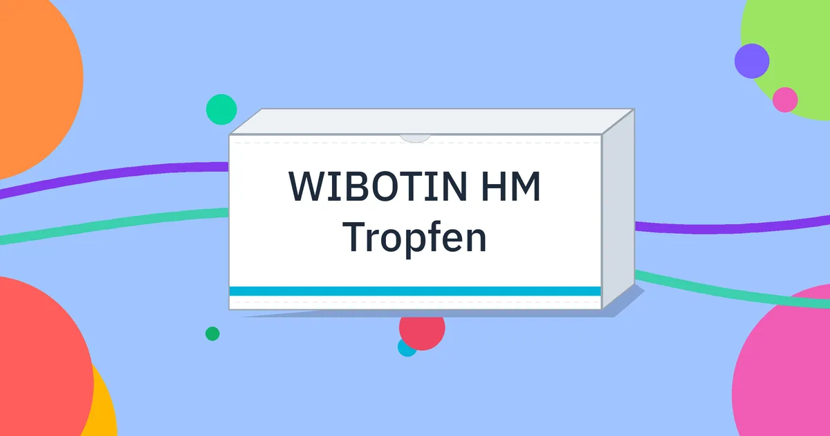 Symbolbild: Packung mit der Aufschrift WIBOTIN HM Tropfen (PZN 04636657) – Verfügbarkeit und Bezug in Apotheken in Frankfurt am Main