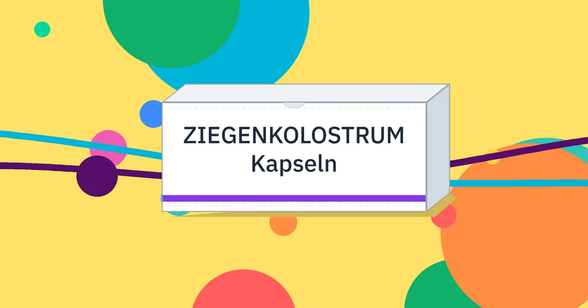 Symbolbild: Packung mit der Aufschrift ZIEGENKOLOSTRUM Kapseln (PZN 02223106) – Verfügbarkeit und Bezug in Apotheken in Frankfurt am Main