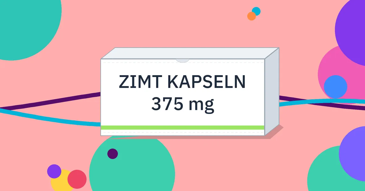 Symbolbild: Packung mit der Aufschrift ZIMT KAPSELN 375 mg (PZN 10063734) – Verfügbarkeit und Bezug in Apotheken in Frankfurt am Main