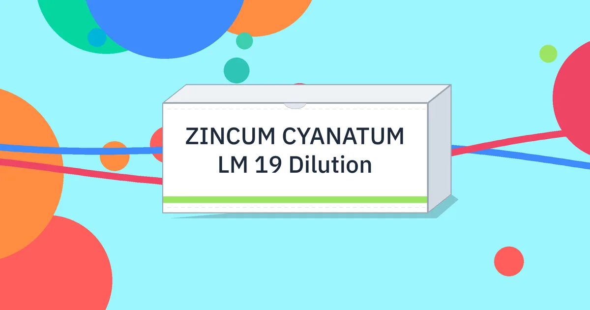 Symbolbild: Packung mit der Aufschrift ZINCUM CYANATUM LM 19 Dilution (PZN 13292441) – Verfügbarkeit und Bezug in Apotheken in Frankfurt am Main