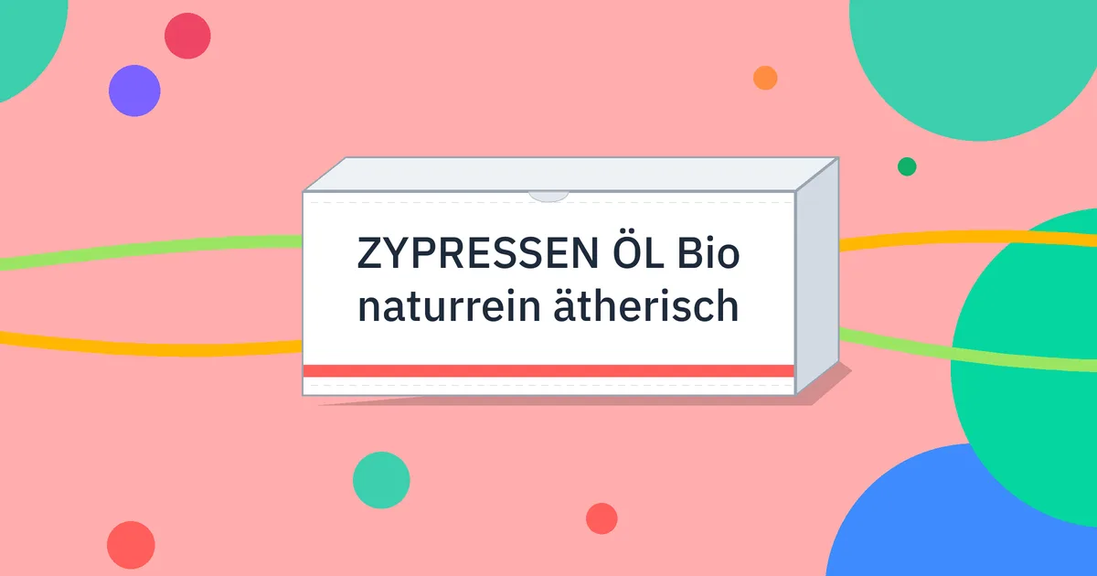 Symbolbild: Packung mit der Aufschrift ZYPRESSEN ÖL Bio naturrein ätherisch (PZN 20015340) – Verfügbarkeit und Bezug in Apotheken in Frankfurt am Main