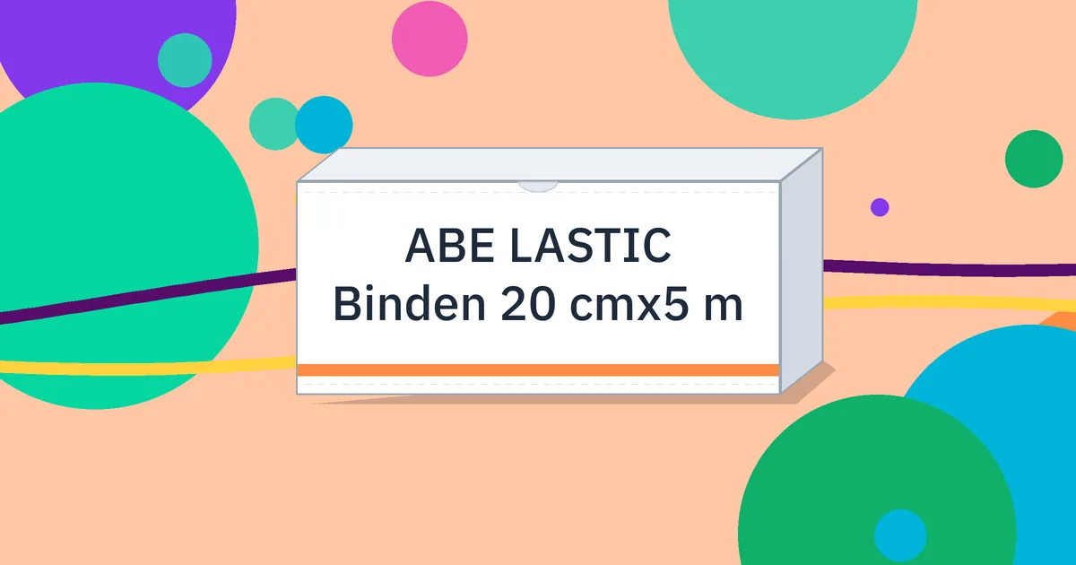 Symbolbild: Packung mit der Aufschrift ABE LASTIC Binden 20 cmx5 m (PZN 02423182) – Verfügbarkeit und Bezug in Apotheken in Frankfurt am Main