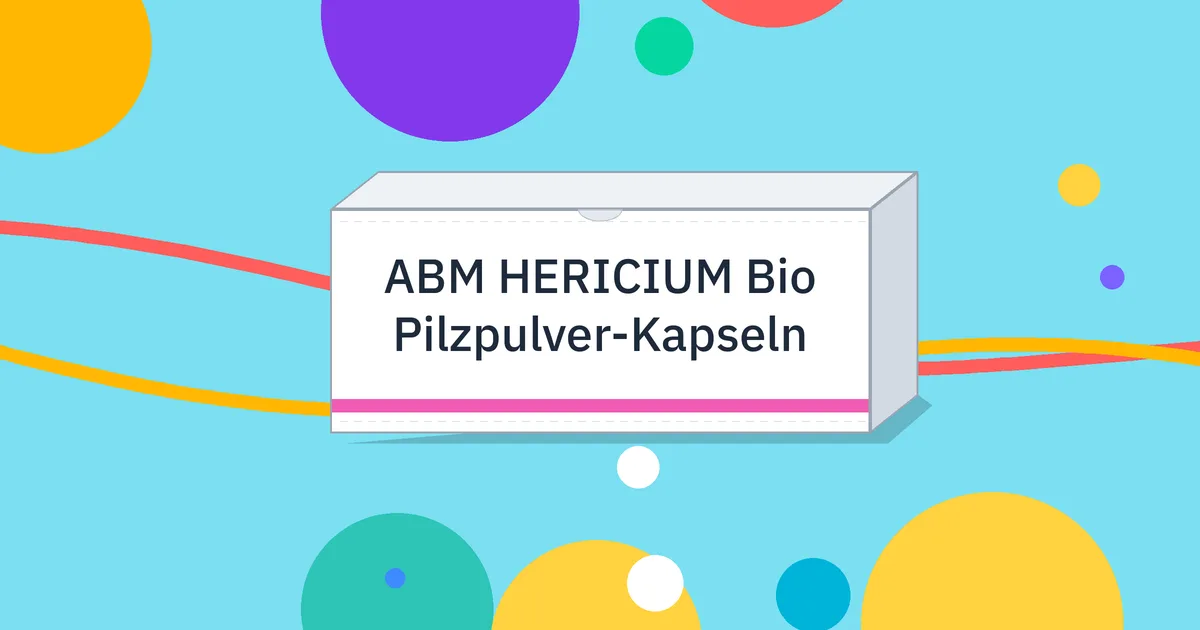 Symbolbild: Packung mit der Aufschrift ABM HERICIUM Bio Pilzpulver-Kapseln (PZN 19710253) – Verfügbarkeit und Bezug in Apotheken in Frankfurt am Main