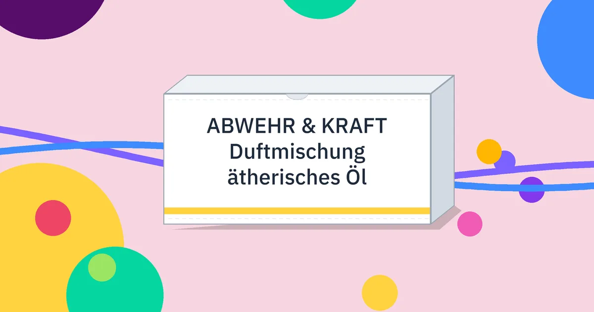 Symbolbild: Packung mit der Aufschrift ABWEHR & KRAFT Duftmischung ätherisches Öl (PZN 16913323) – Verfügbarkeit und Bezug in Apotheken in Frankfurt am Main