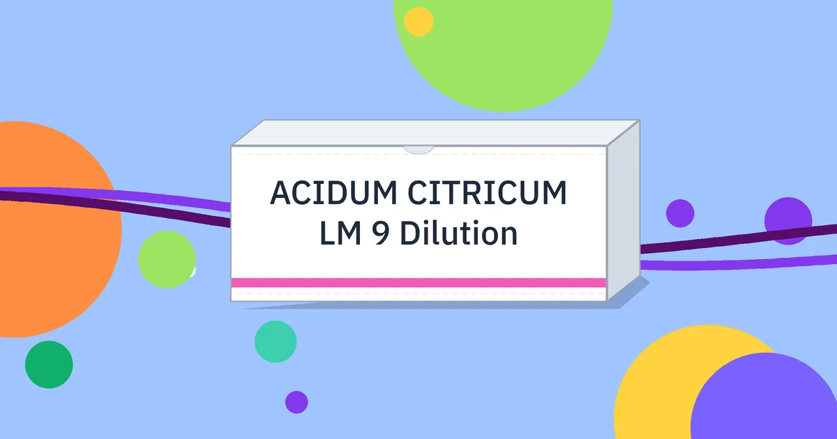 Symbolbild: Packung mit der Aufschrift ACIDUM CITRICUM LM 9 Dilution (PZN 13273432) – Verfügbarkeit und Bezug in Apotheken in Frankfurt am Main