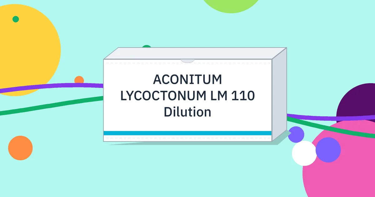Symbolbild: Packung mit der Aufschrift ACONITUM LYCOCTONUM LM 110 Dilution (PZN 13292211) – Verfügbarkeit und Bezug in Apotheken in Frankfurt am Main