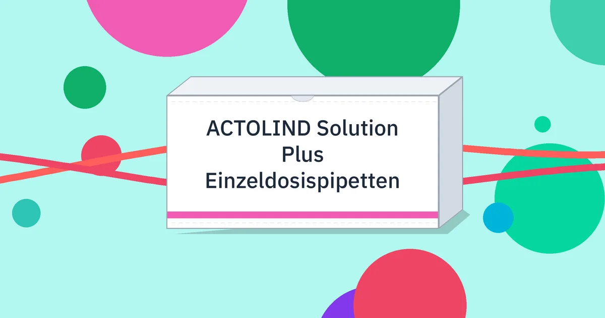 Symbolbild: Packung mit der Aufschrift ACTOLIND Solution Plus Einzeldosispipetten (PZN 19526673) – Verfügbarkeit und Bezug in Apotheken in Frankfurt am Main