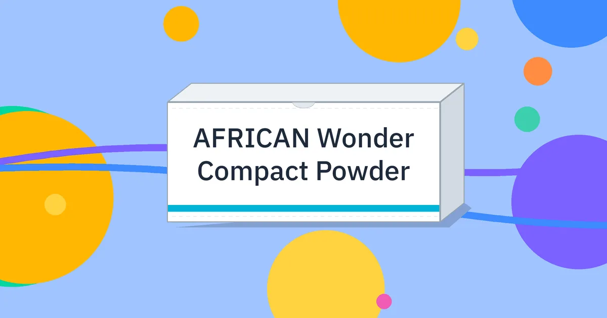 Symbolbild: Packung mit der Aufschrift AFRICAN Wonder Compact Powder (PZN 12360560) – Verfügbarkeit und Bezug in Apotheken in Frankfurt am Main