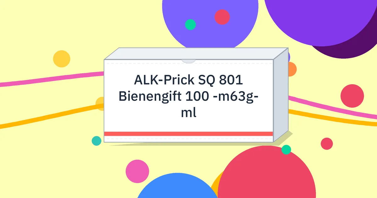 Symbolbild: Packung mit der Aufschrift ALK-Prick SQ 801 Bienengift 100 -m63g-ml (PZN 02531084) – Verfügbarkeit und Bezug in Apotheken in Frankfurt am Main