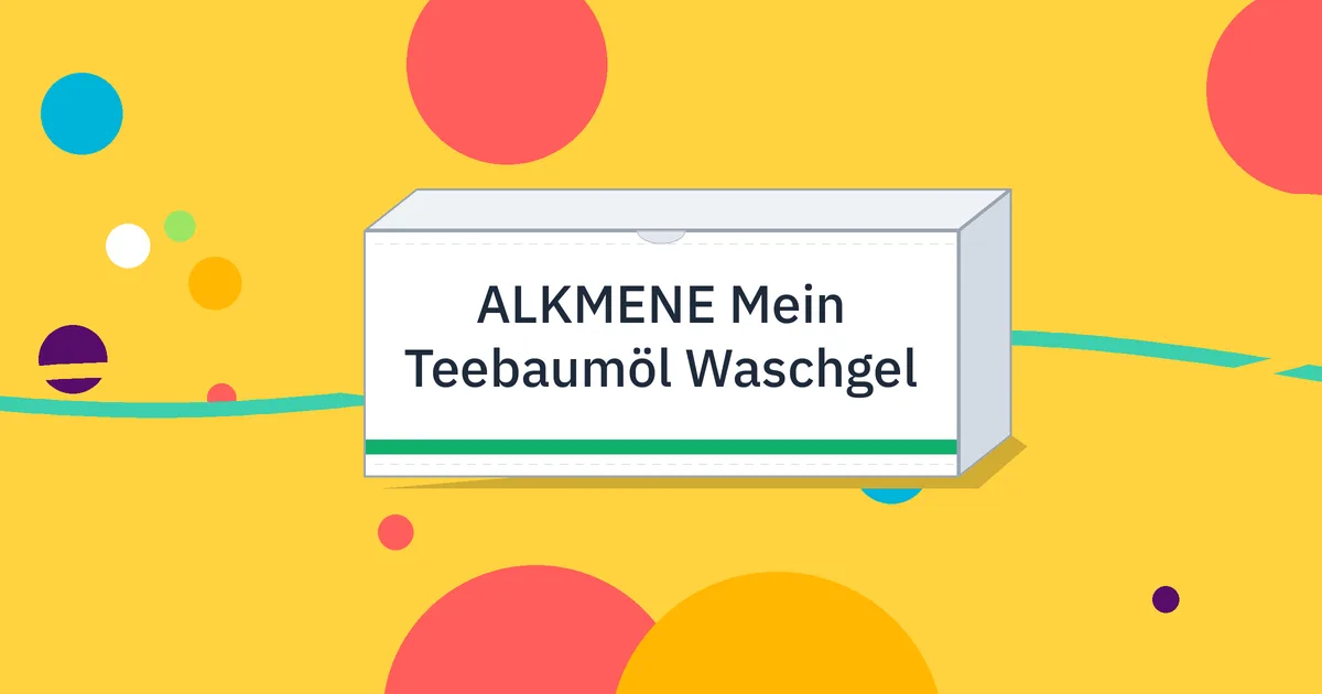 Symbolbild: Packung mit der Aufschrift ALKMENE Mein Teebaumöl Waschgel (PZN 19156147) – Verfügbarkeit und Bezug in Apotheken in Frankfurt am Main